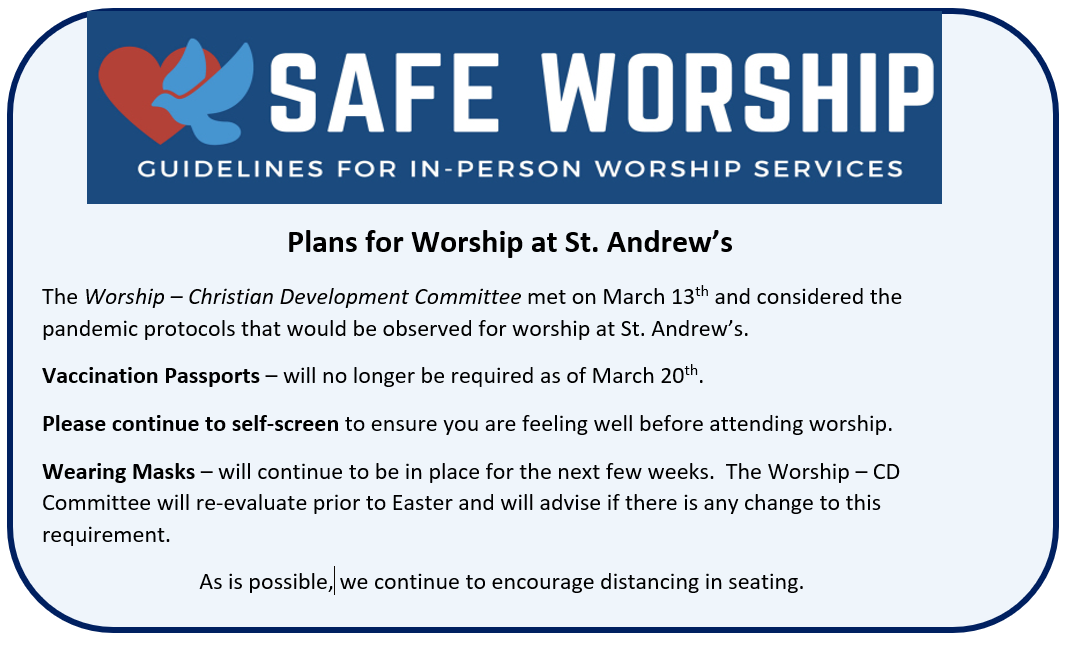 protocol change home page – St. Andrew's United Church