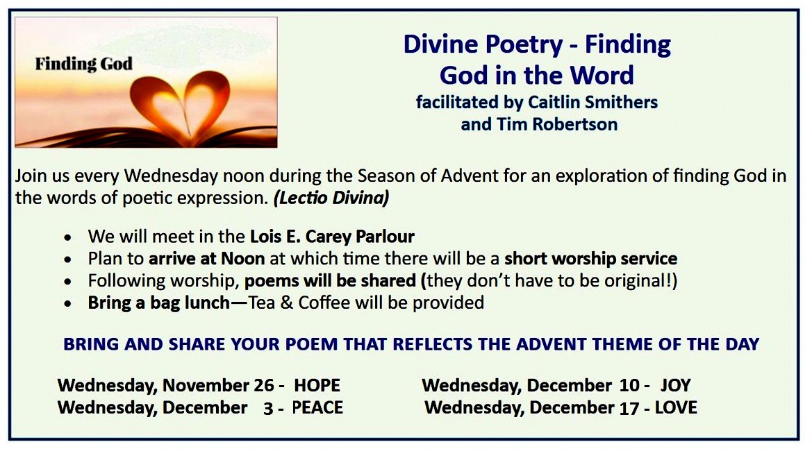 divine poetry 2025 – St. Andrew's United Church
